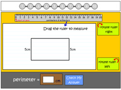 Calculating Perimeter using Centimeters and Millimeters - Studyladder Interactive Learning Games