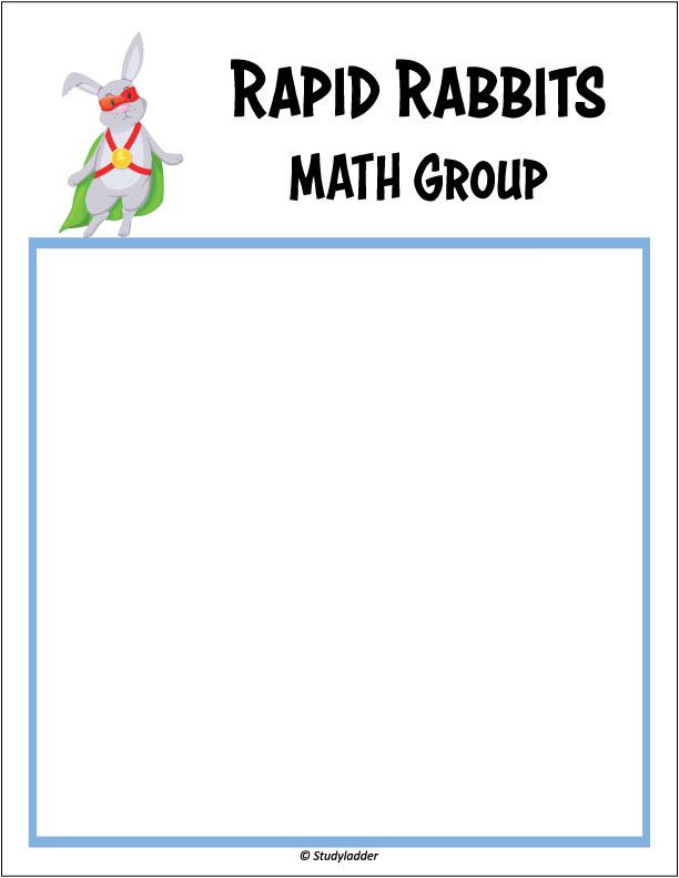 Math Groups Chart: Rapid Rabbits - Studyladder Interactive Learning Games