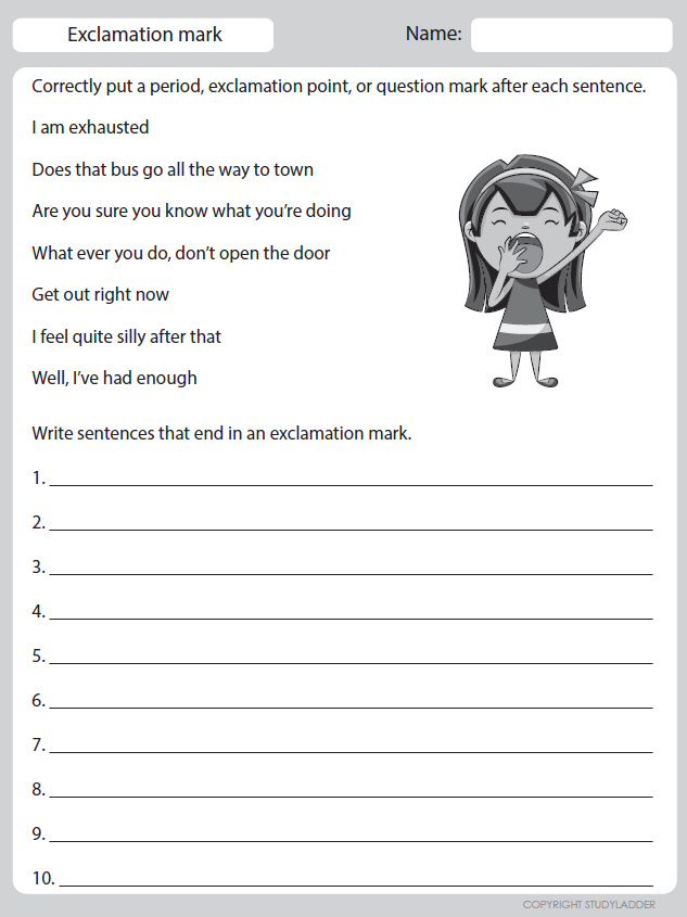 Exclamation Marks Studyladder Interactive Learning Games