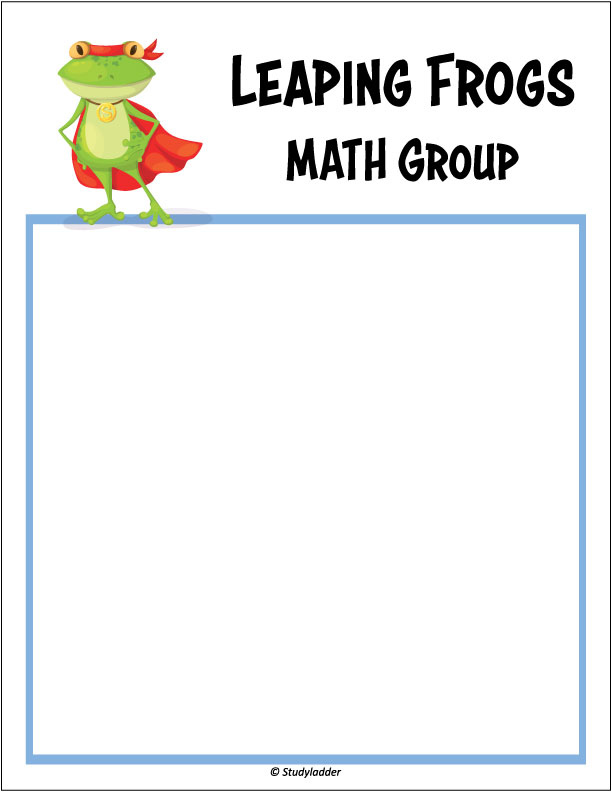 Math Groups Chart: Leaping Frogs - Studyladder Interactive Learning Games