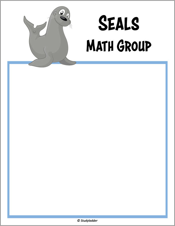 Math Groups Chart: Seals - Studyladder Interactive Learning Games